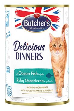 Butcher's Cat Delicious moř.ryby v želé konz. 400g | profizoo.cz