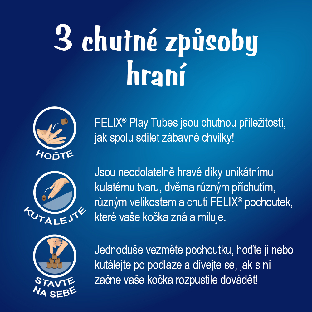 Felix Play Tubes s příchutí kuřete a jater 50 g | profizoo.cz